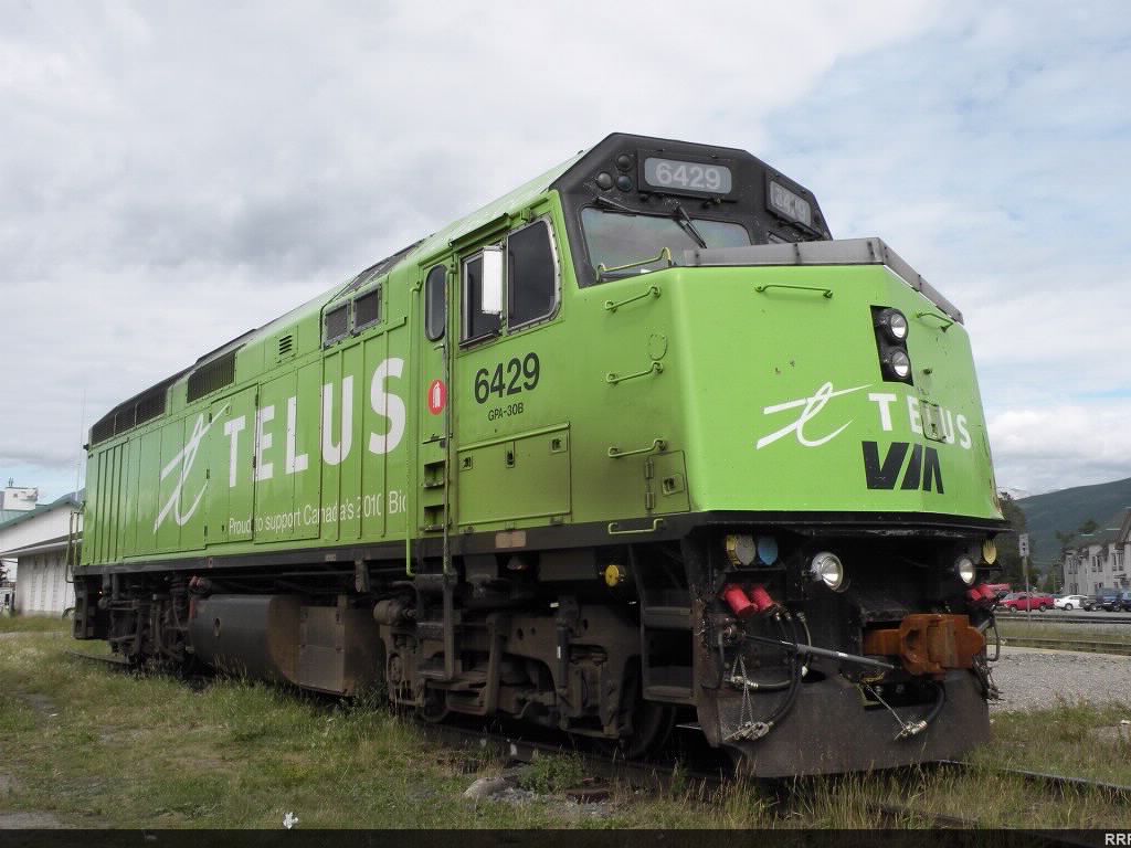 VIA 6429 stabled in Jasper.